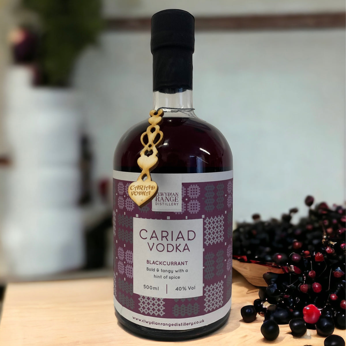 Cariad Vodka - Blackcurrant Vodka 500ml – Cariad Gin